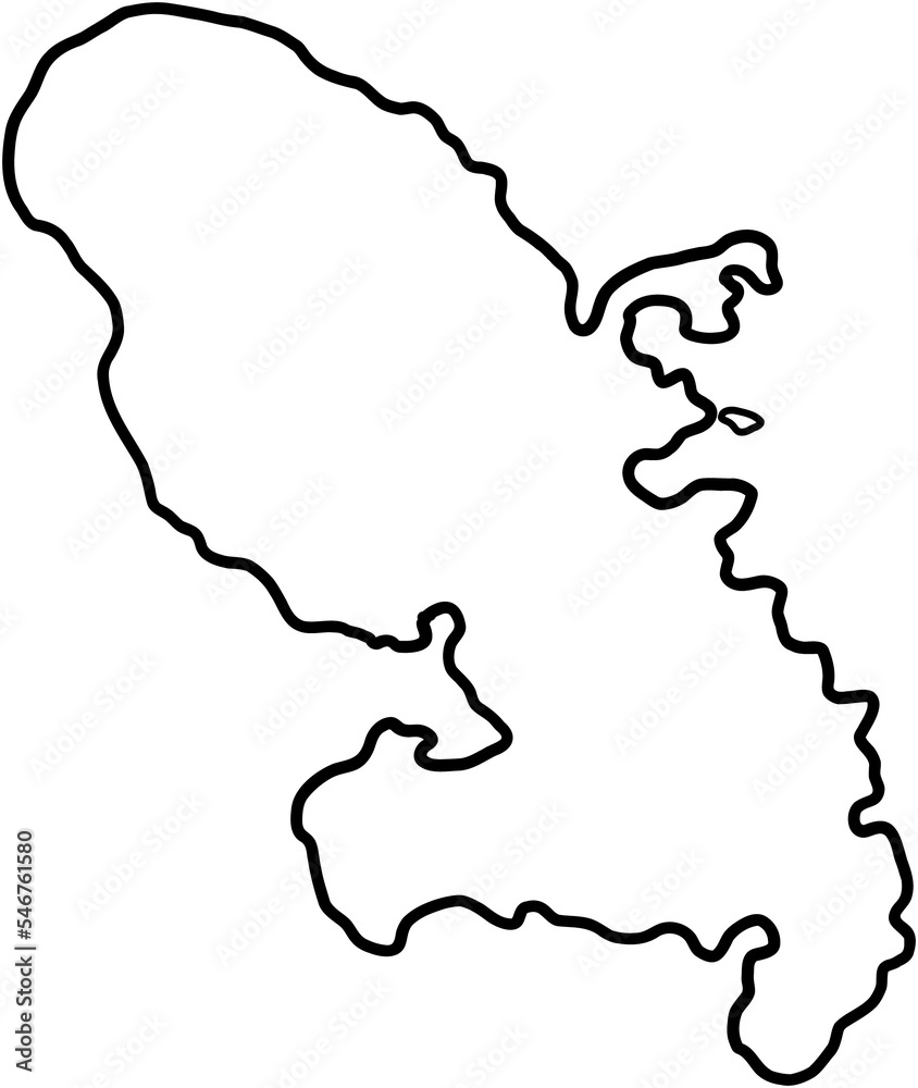 Poster doodle freehand drawing of martinique map. – Wall Art | UkPosters