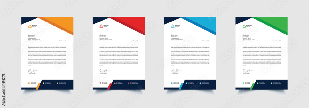 Creative and professional corporate company business letterhead ...