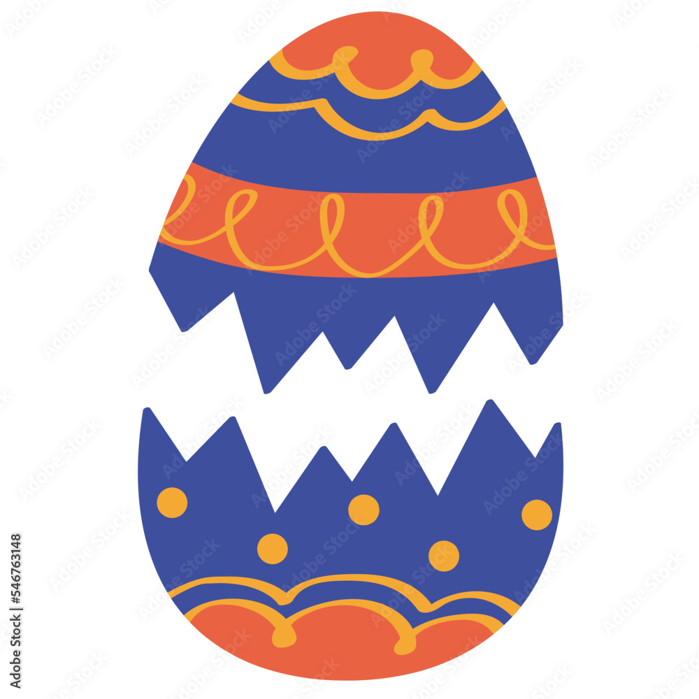 Cracked Easter Egg Clip Art