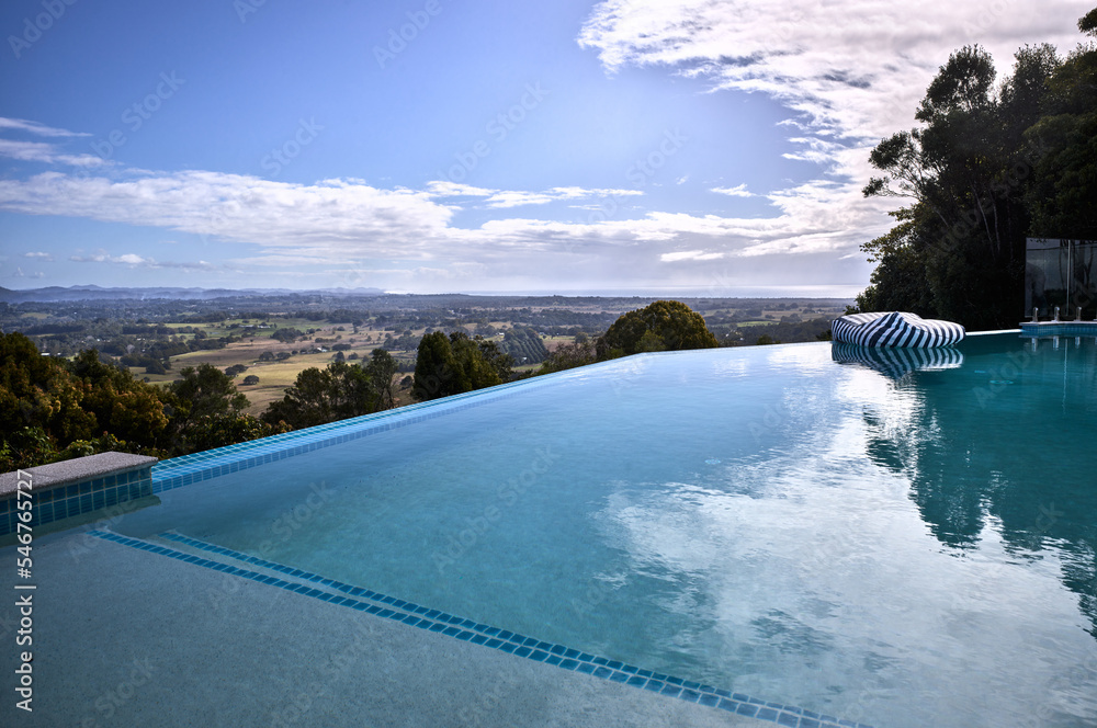 Infinity pool looking out to Byron Bay Stock Photo | Adobe Stock