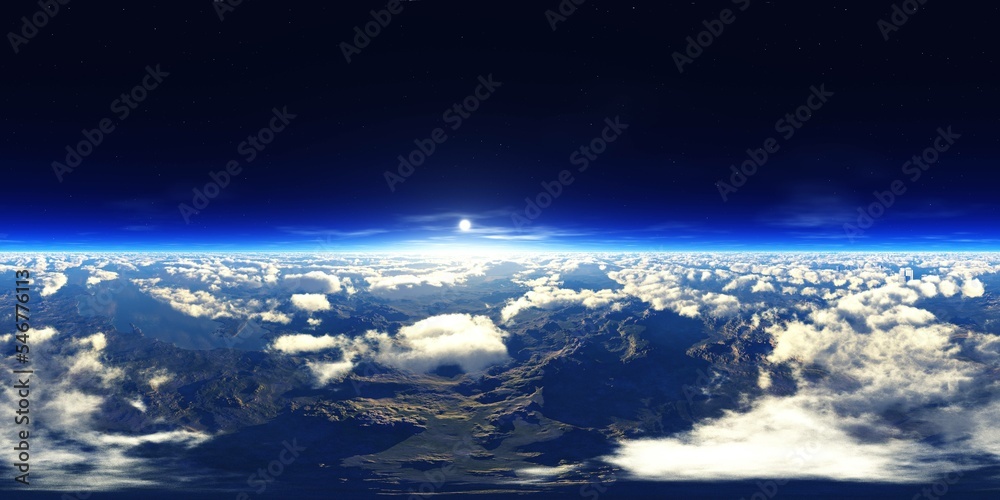 Panorama of clouds, HDRI, environment map , Round panorama, spherical ...
