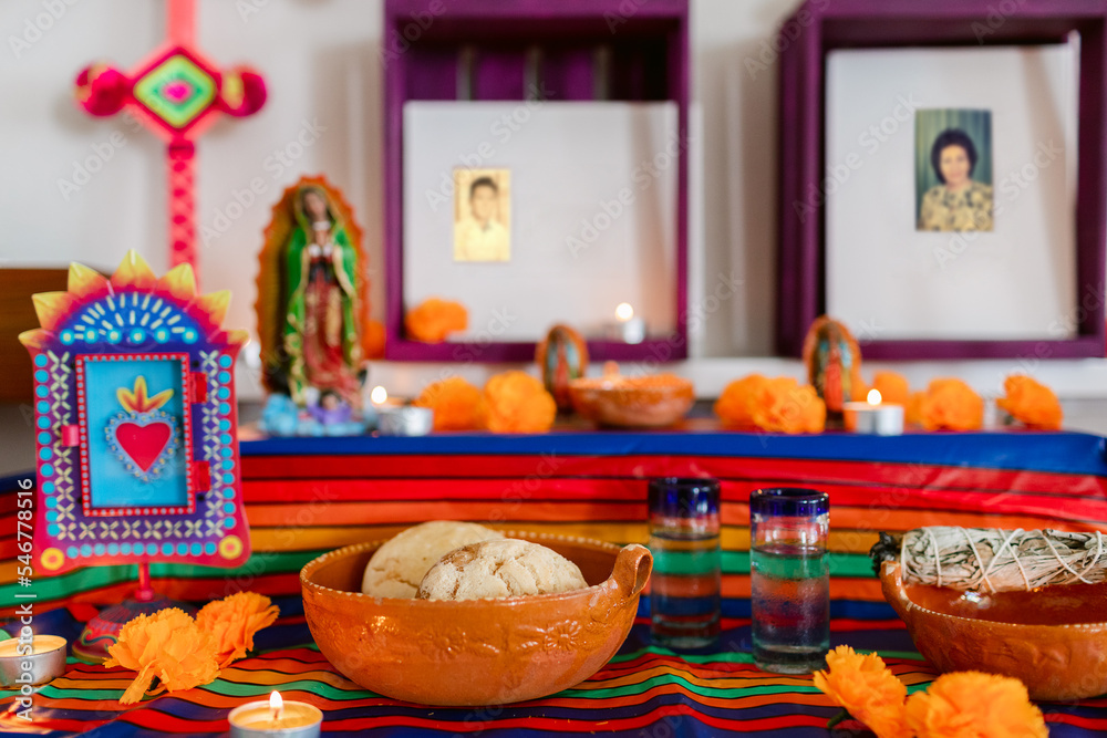 Deceased family mexican altar Stock Photo | Adobe Stock