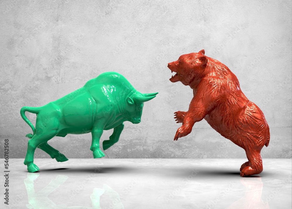 Bullish and Bearish Stock Market. Bull vs bear symbol of stock market ... Bullish and Bearish Stock Market. Bull vs bear symbol of stock market ...