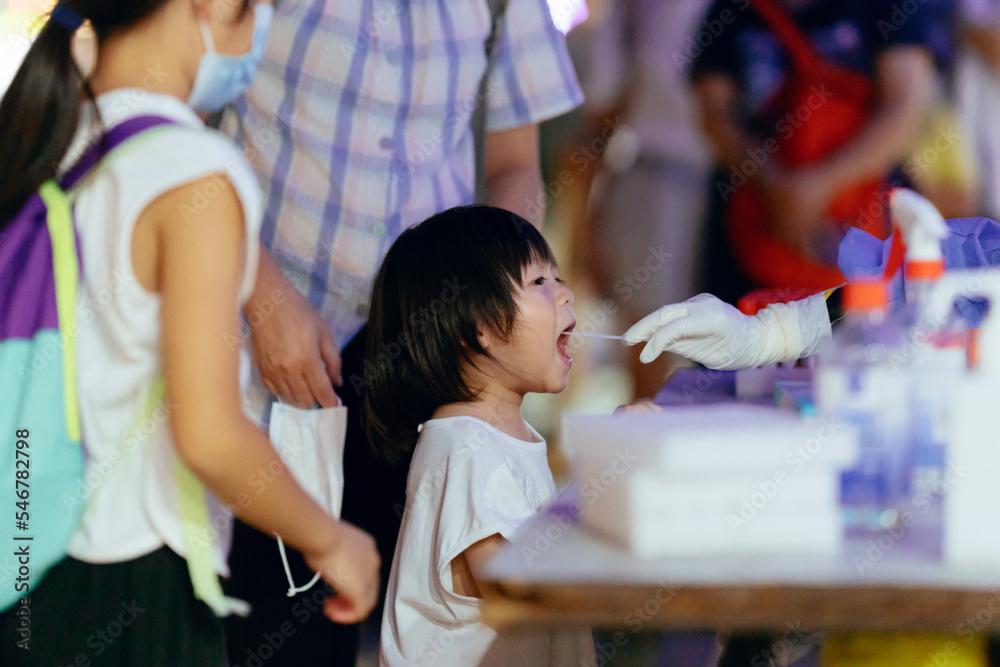 Nucleic acid detection with medical cotton swab Stock Photo | Adobe Stock