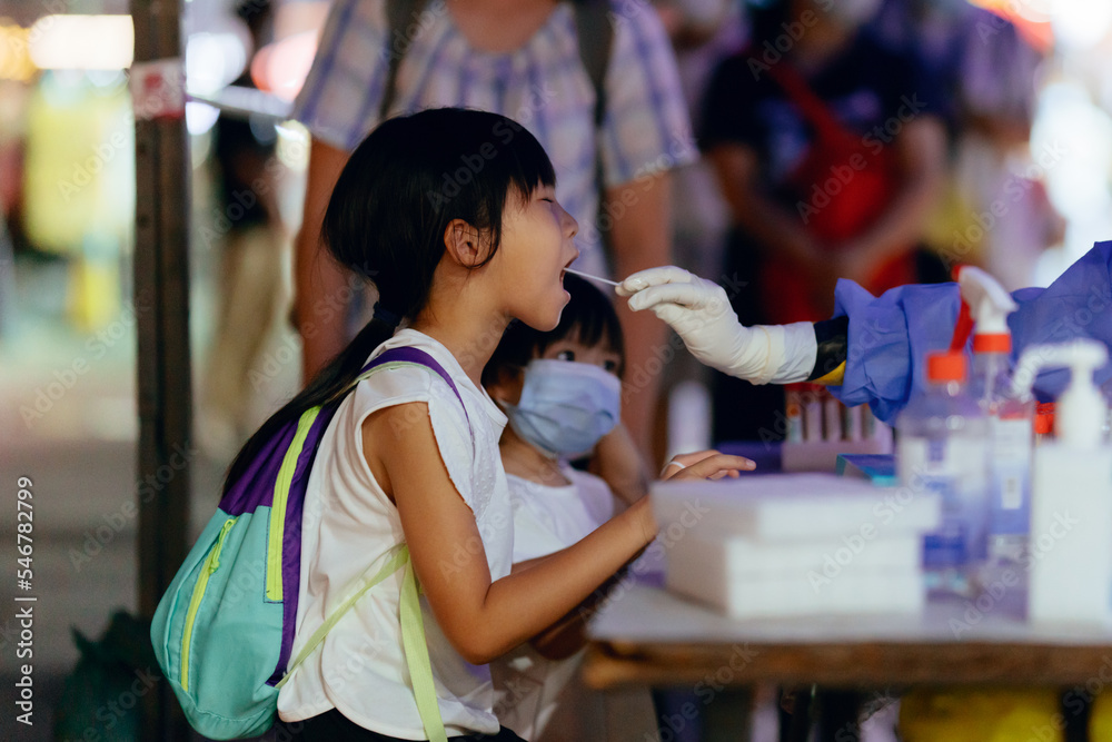 Nucleic acid detection with medical cotton swab Stock Photo | Adobe Stock