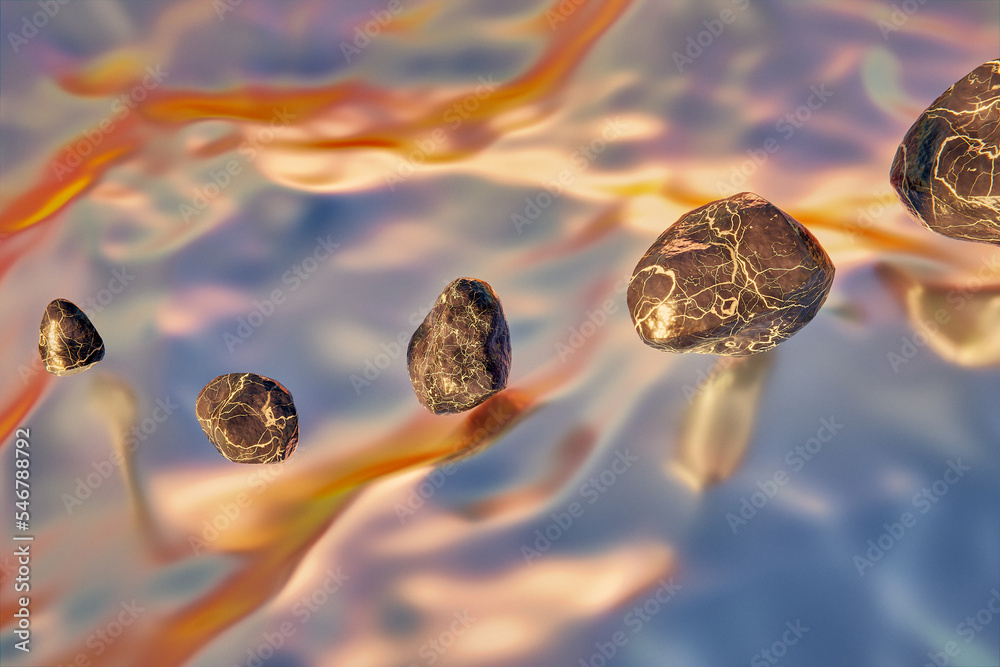 Iridescent Metal Asteroids Stock Photo | Adobe Stock