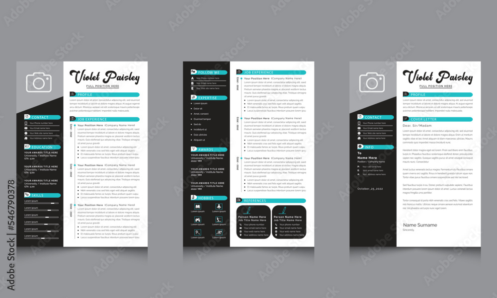 CV Template, Resume Design Template, CV Design Resume, and Cover Letter ...