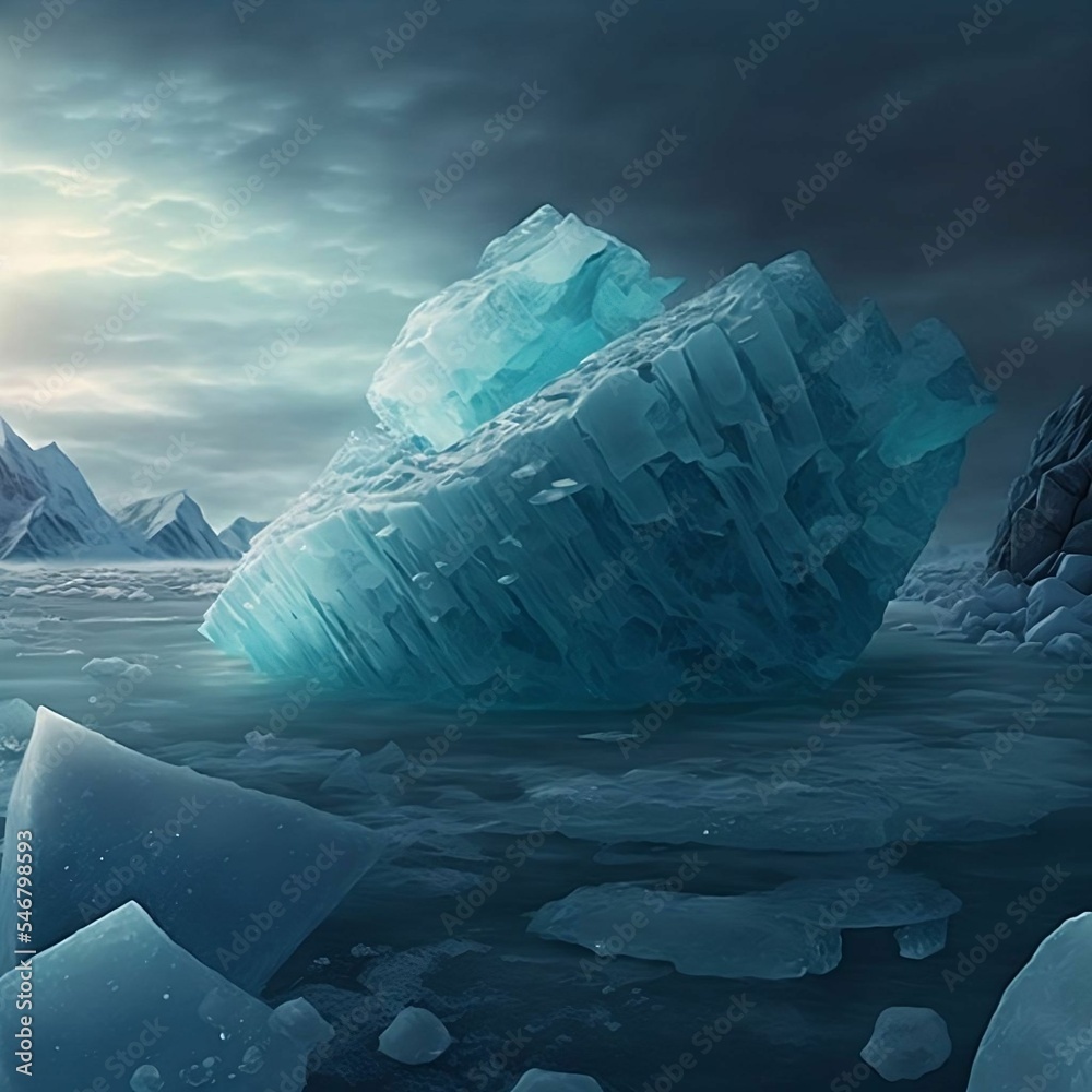 Glacier Chunks Breaking Apart in Water | Breaking The Ice Concept ...