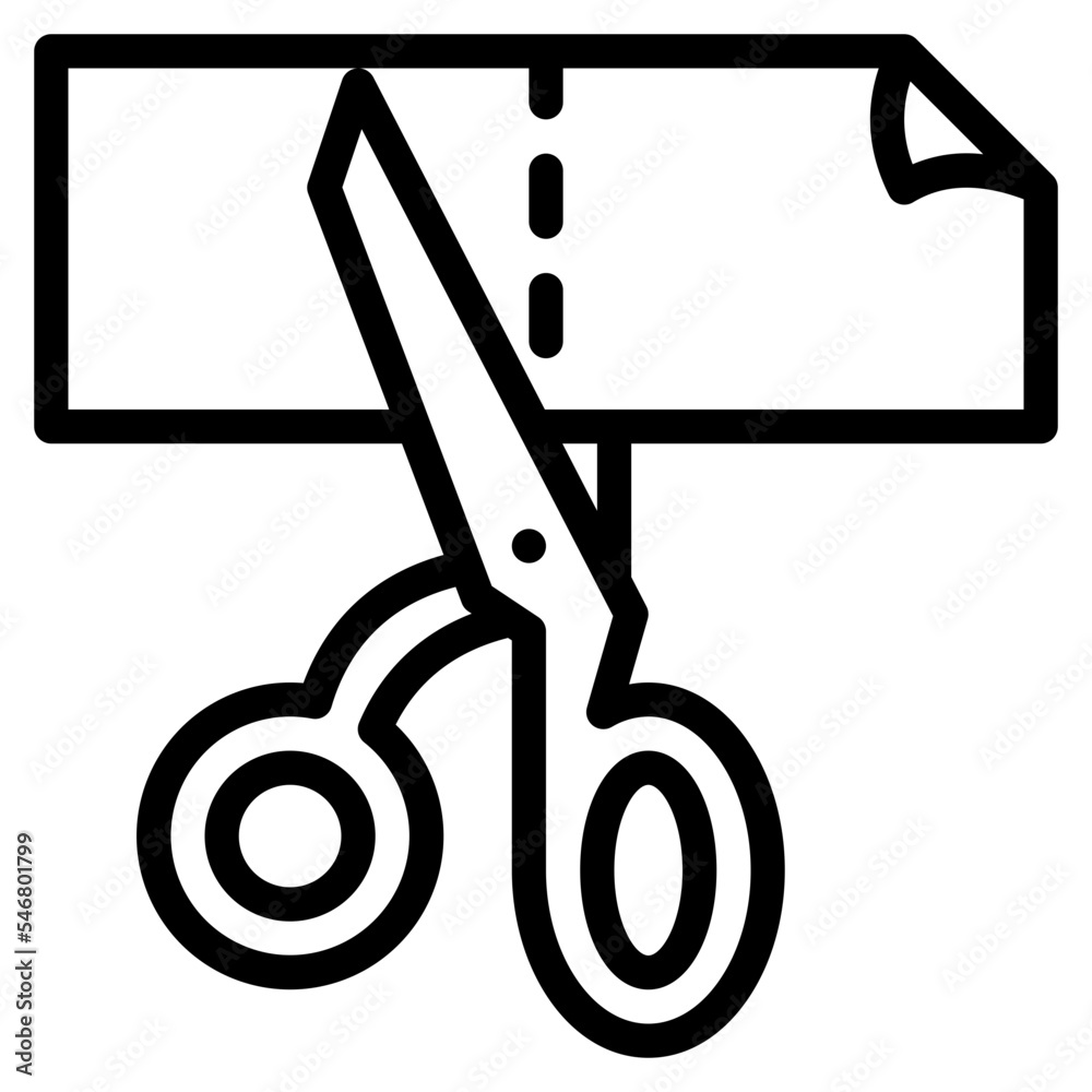 scissor cut fabric sewing icon Stock Vector | Adobe Stock