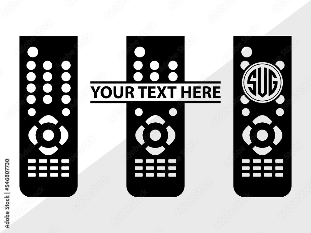 Remote Control Monogram, Remote Control Silhouette, Remote Svg, Tv ...