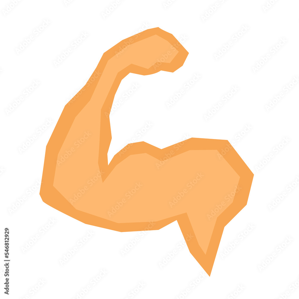 Muscular biceps arm icon in modern style. Bent arm in bodybuilder pose ...