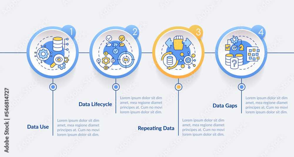 Database Management Strategy Circle Infographic Template Data Visualization With 4 Steps