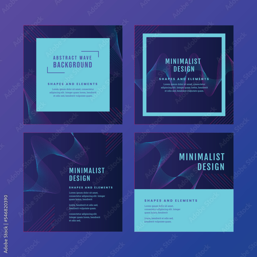 Wave design background, Social media post and instagram post template ...