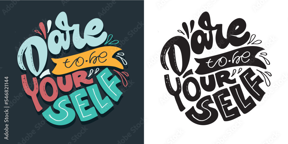 Hand drawn motivation lettering phrase in modern calligraphy style ...