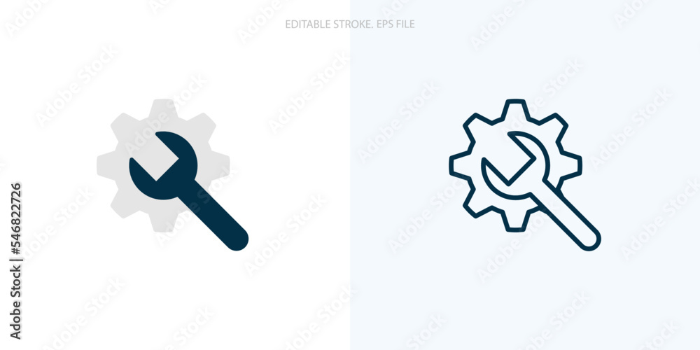 Service tool wrench icon for your website, logo, app, UI, product print ...
