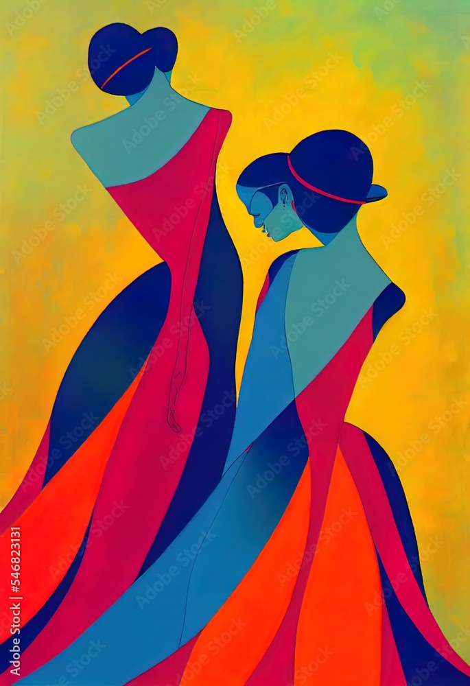 Abstract Hug Painting