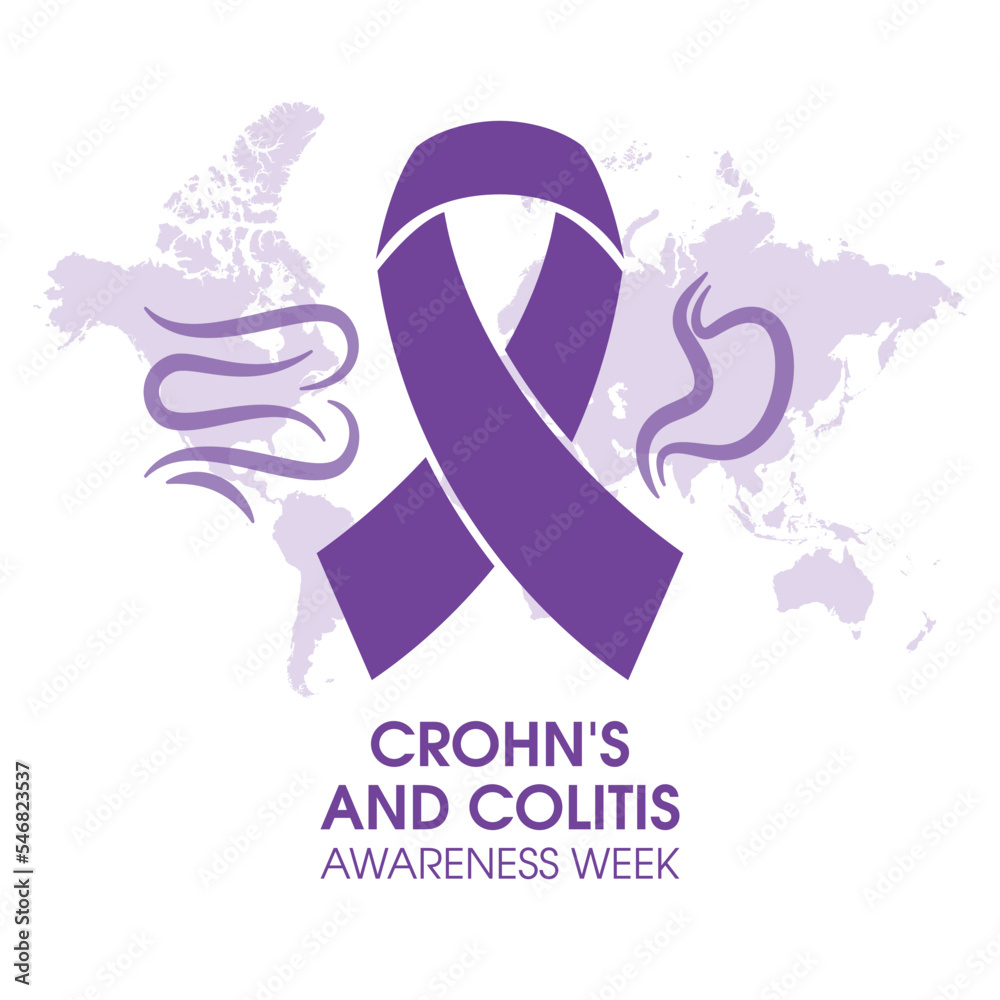 Crohn's and Colitis Awareness Week vector. Crohn's Disease and ...