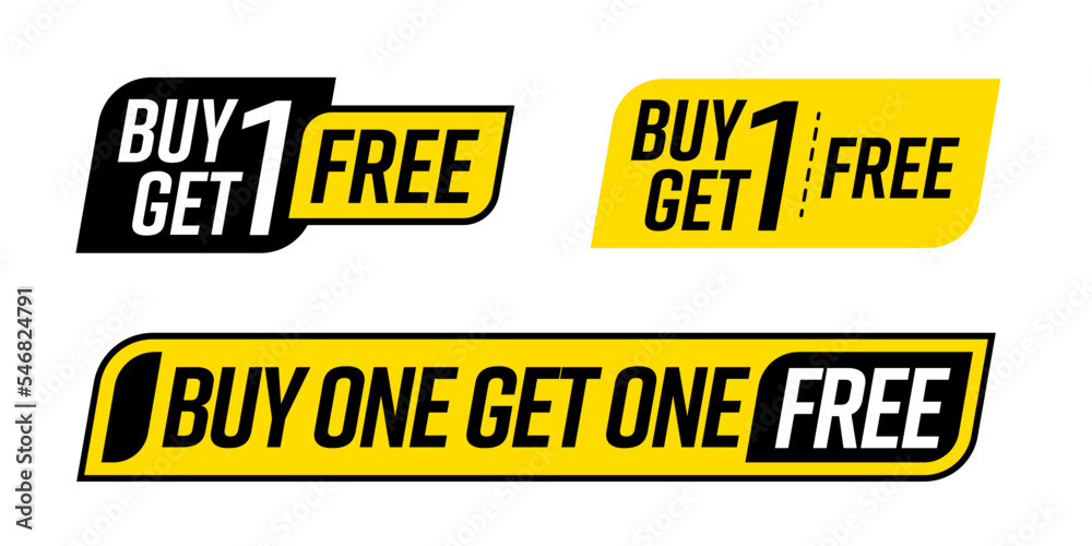 Buy one, get one free shop event sticker set. Price discount special ...