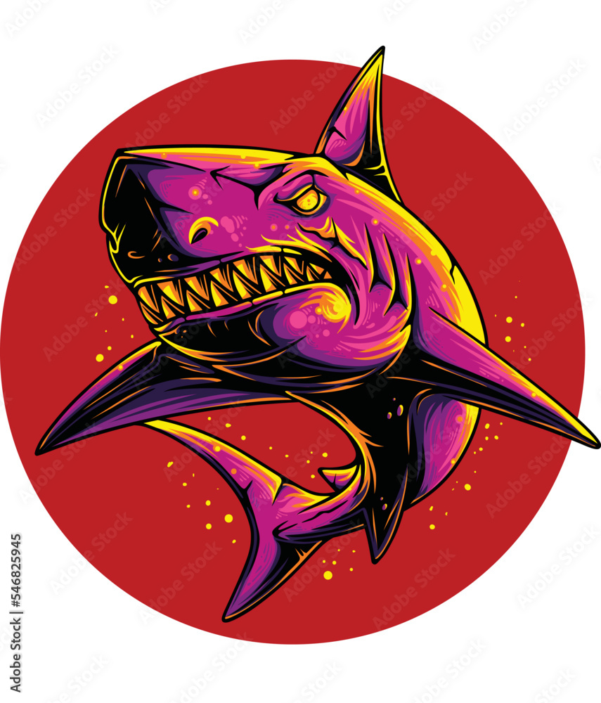 Shark logo vector illustration Stock Vector | Adobe Stock