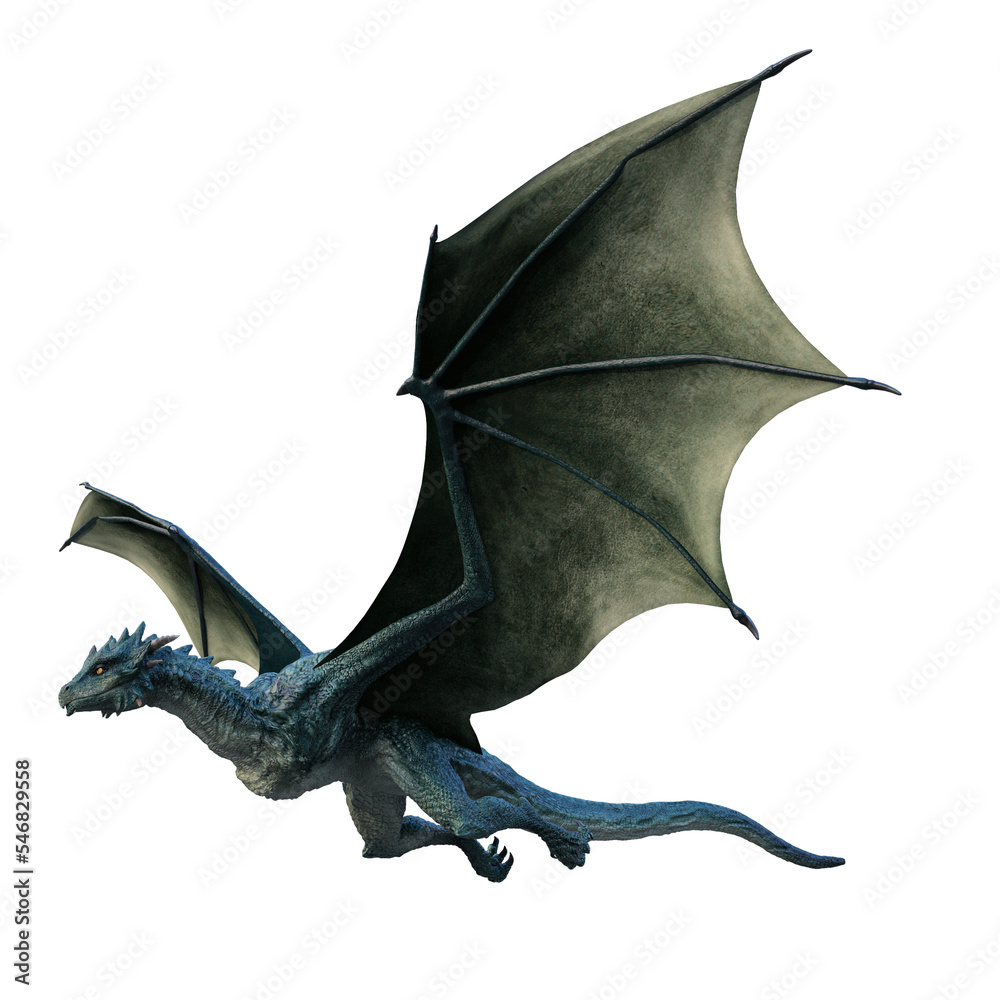 blue dragon 3d render Stock Illustration | Adobe Stock