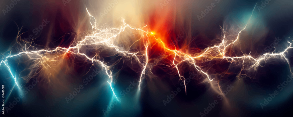 Abstract technology background with lightning effect Stock Vector ...