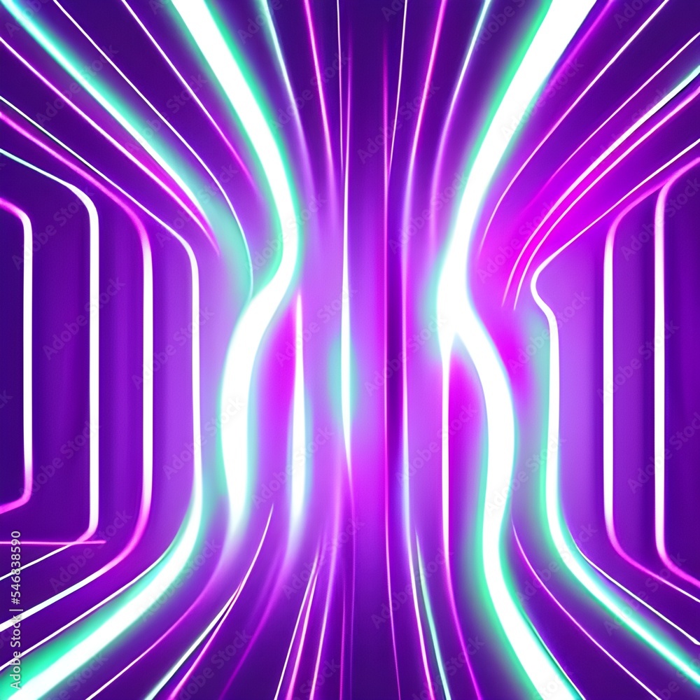 Abstract blue, pink, and purple technology room sci-fi background ...