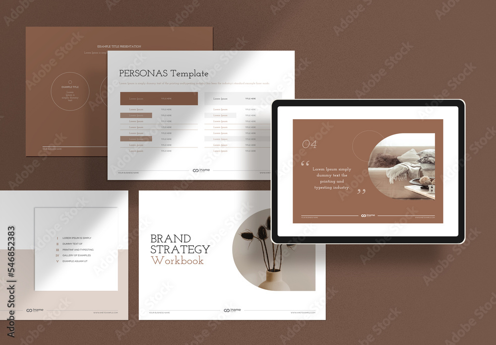 Brand Strategy Layout Stock Template | Adobe Stock
