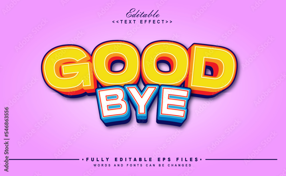 editable goodbye text effect perfect for promotional tools marketing ...