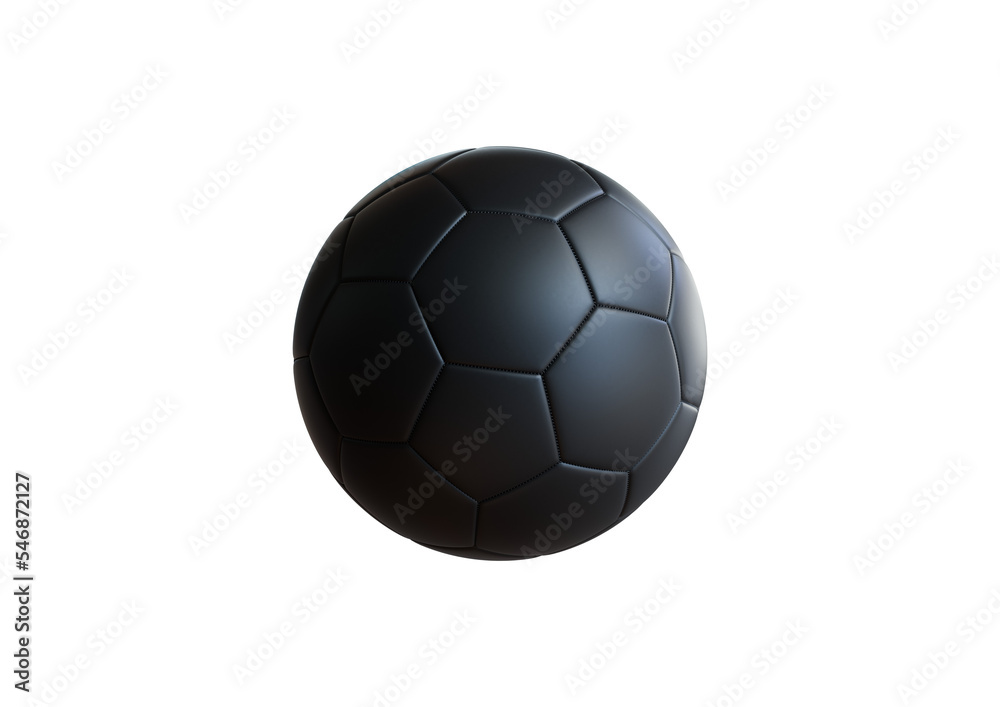 Black leather football on transparent background Stock Photo | Adobe Stock