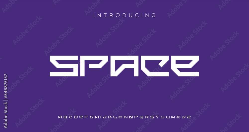 SPACE Minimal luxury typo Font and Modern tech Typography urban style ...