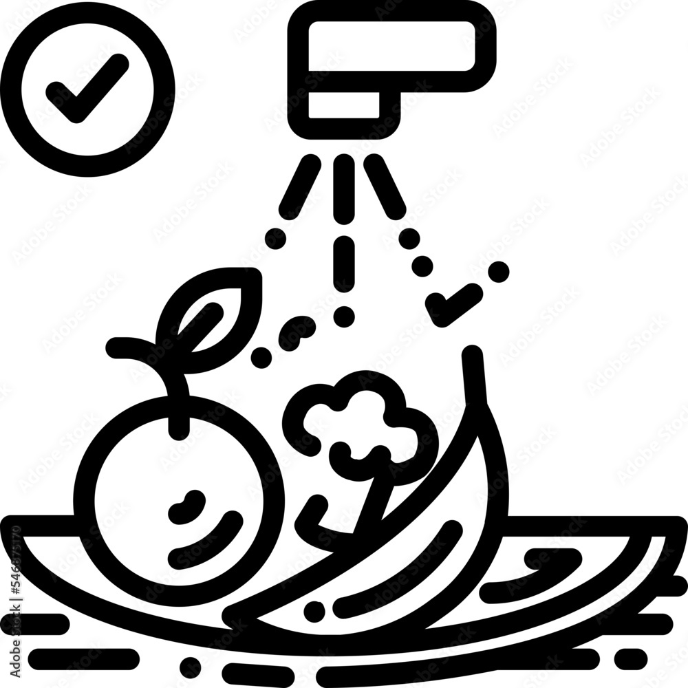 washing food using tap water icon Stock Vector | Adobe Stock