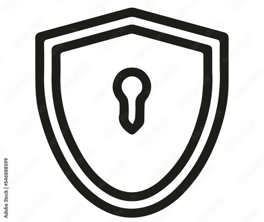 illustration of padlock shield icon PNG on Transparent Background Stock ...