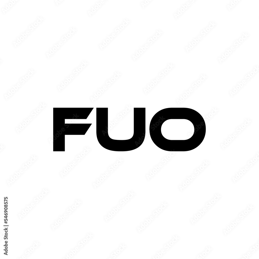 FUO letter logo design with white background in illustrator, vector ...