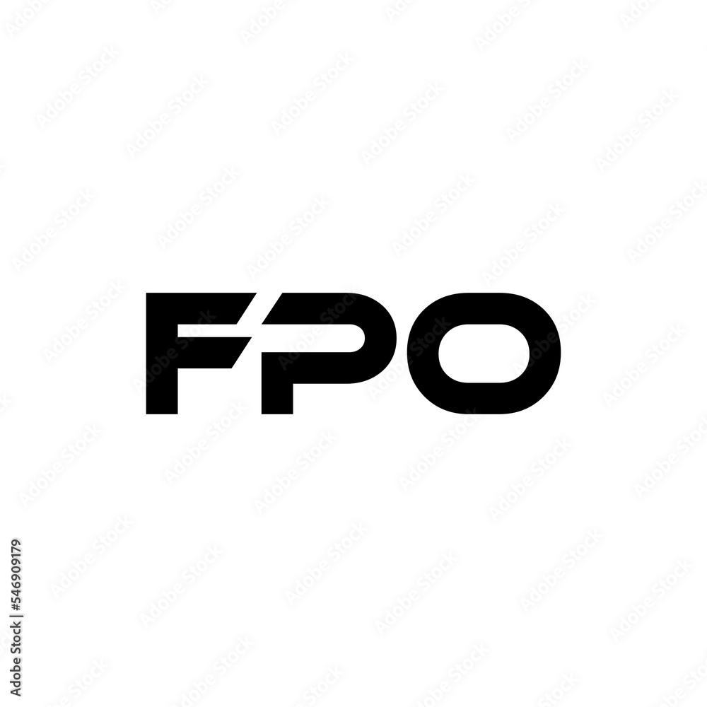 FPO letter logo design with white background in illustrator, vector ...
