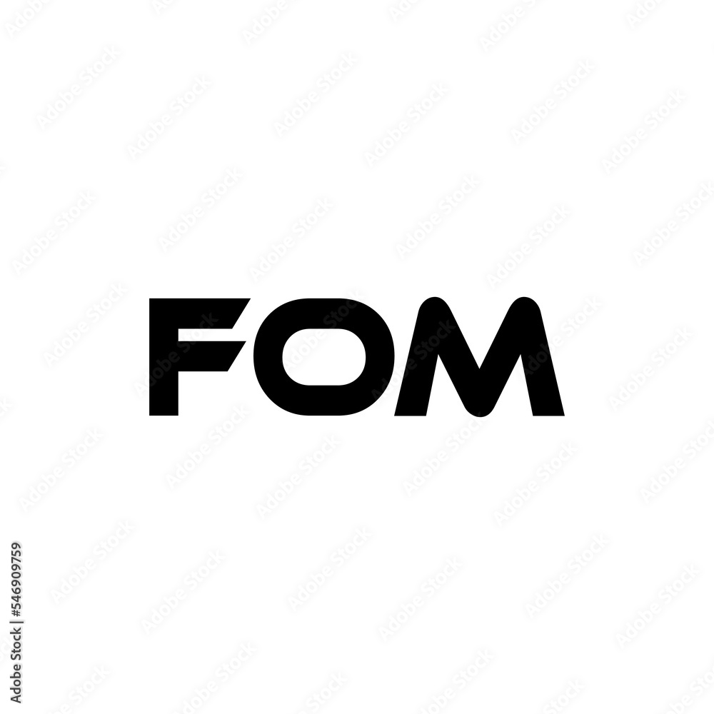 Vecteur Stock FOM letter logo design with white background in ...