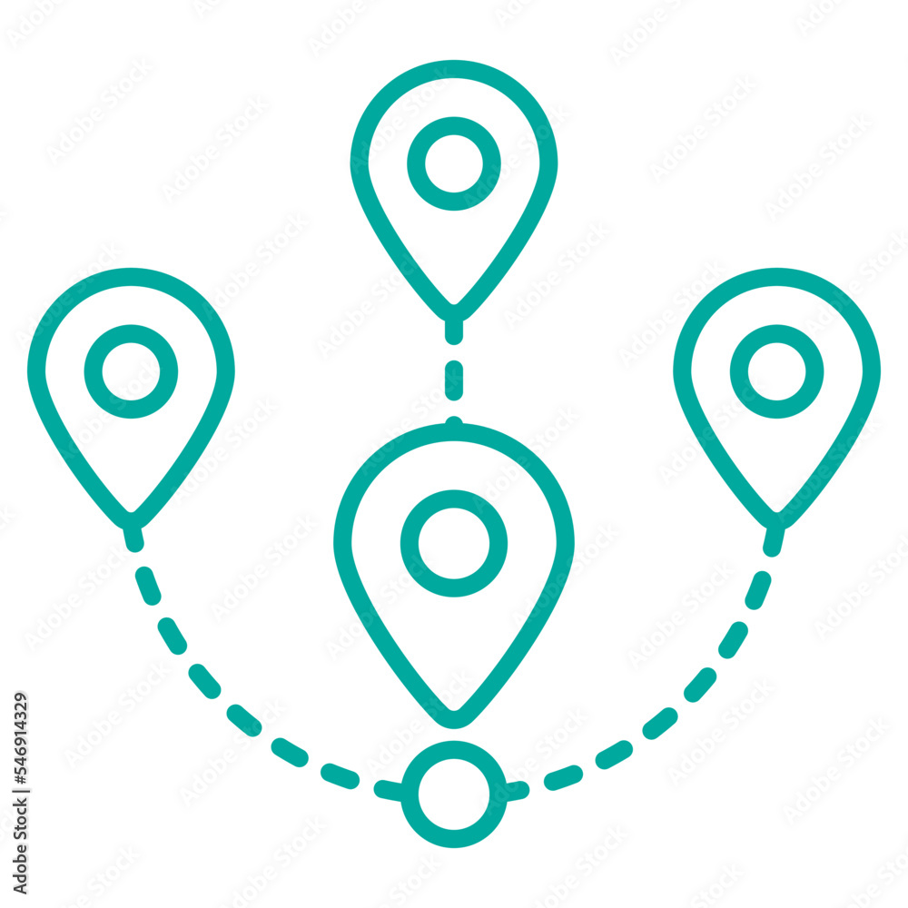 Simple minimal modern line multitasking or multi routing icon. Vector ...