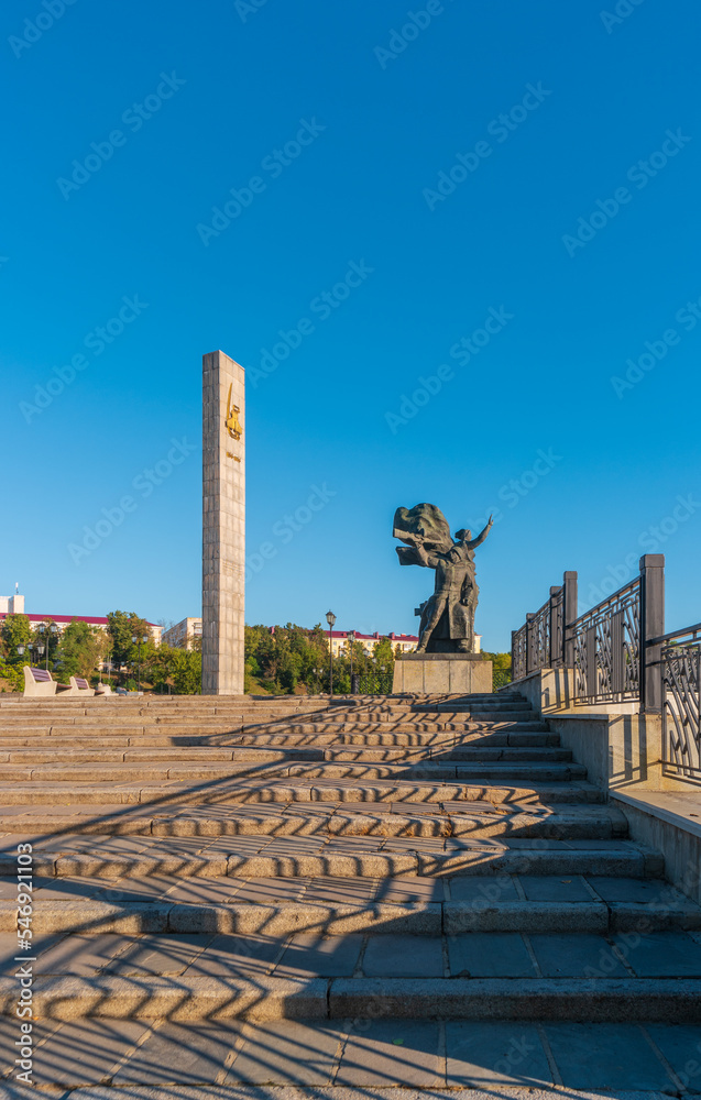 Oryol, Russia - August 31, 2022: View of monument to the liberators of ...