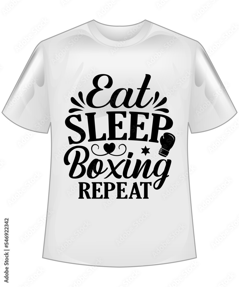 Eat sleep boxing repeat SVG, Boxing SVG, Boxing design, Boxing cute ...