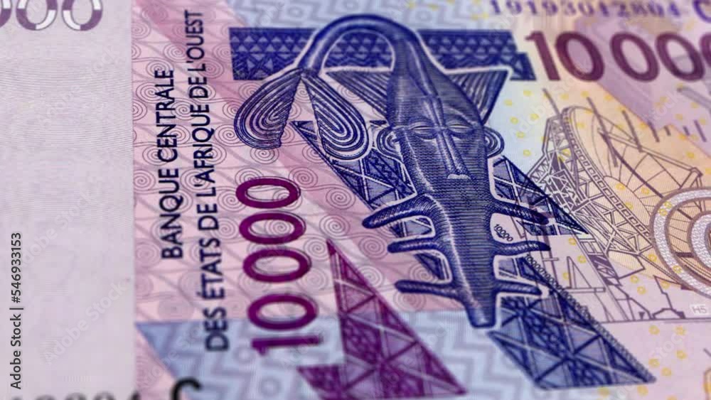 Burkina Faso West African CFA franc 10000 Banknotes, Ten Thousand ...