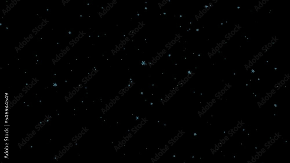 Animation of falling snowflakes on the transparent background (just ...