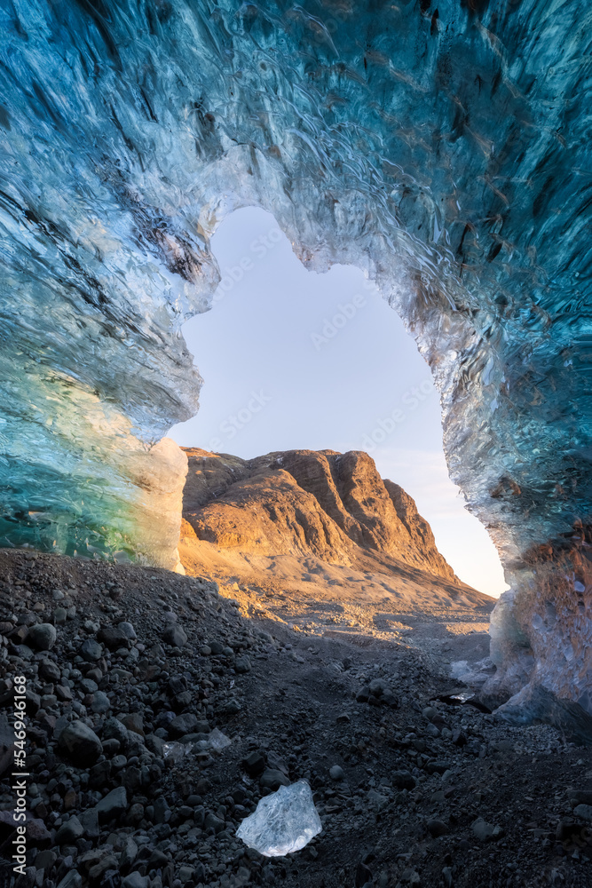 Entrance to the Ice cave in Iceland Stock Photo | Adobe Stock