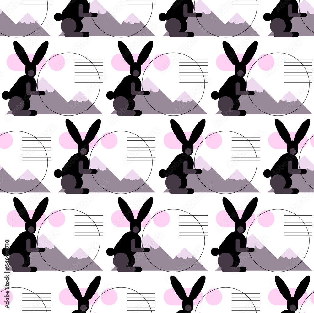 Black Rabbit, symbol of the year 2023 according to the Eastern calendar ...