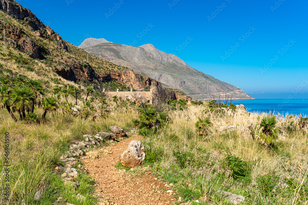 Hiking in the Zingaro National Park. The Riserva naturale dello Zingaro ...