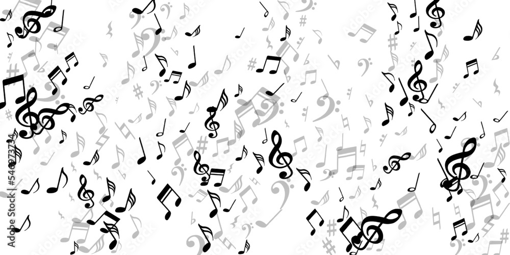 Music note symbols vector wallpaper. Melody Stock Vector | Adobe Stock