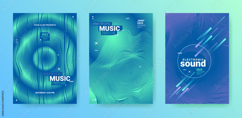 Vecteur Stock Minimal Edm Poster. Techno Dance Music Cover. Electronic ...