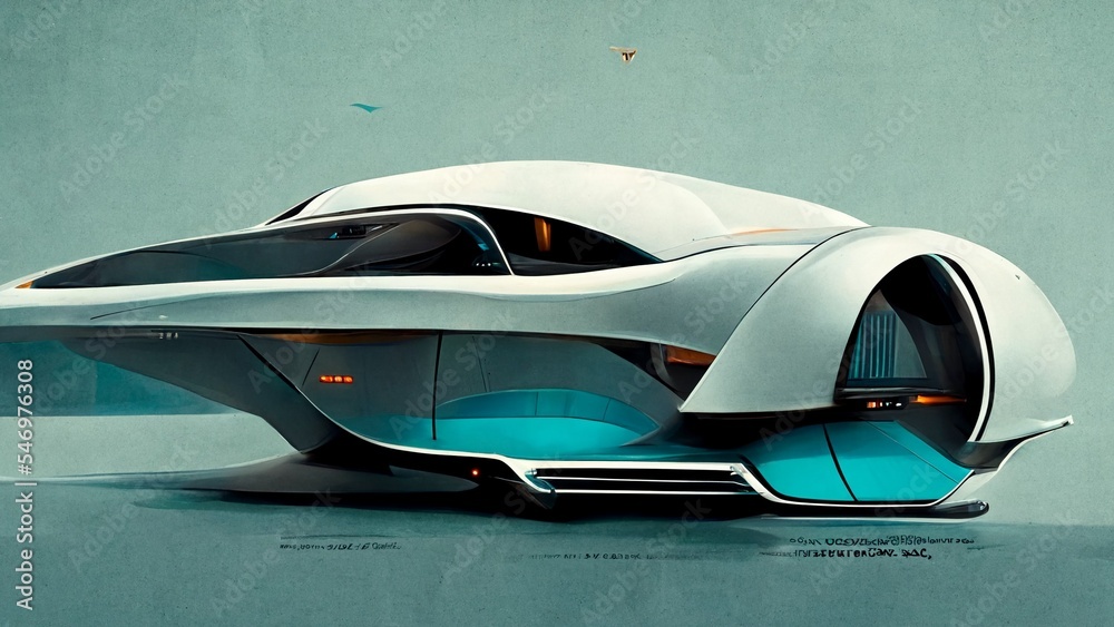futuristic car render concept vehicle automotive industry render Stock ...