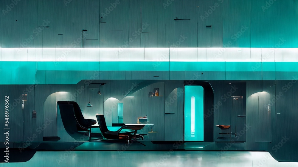 ภาพประกอบสต็อก futuristic office concept modern architecture background ...