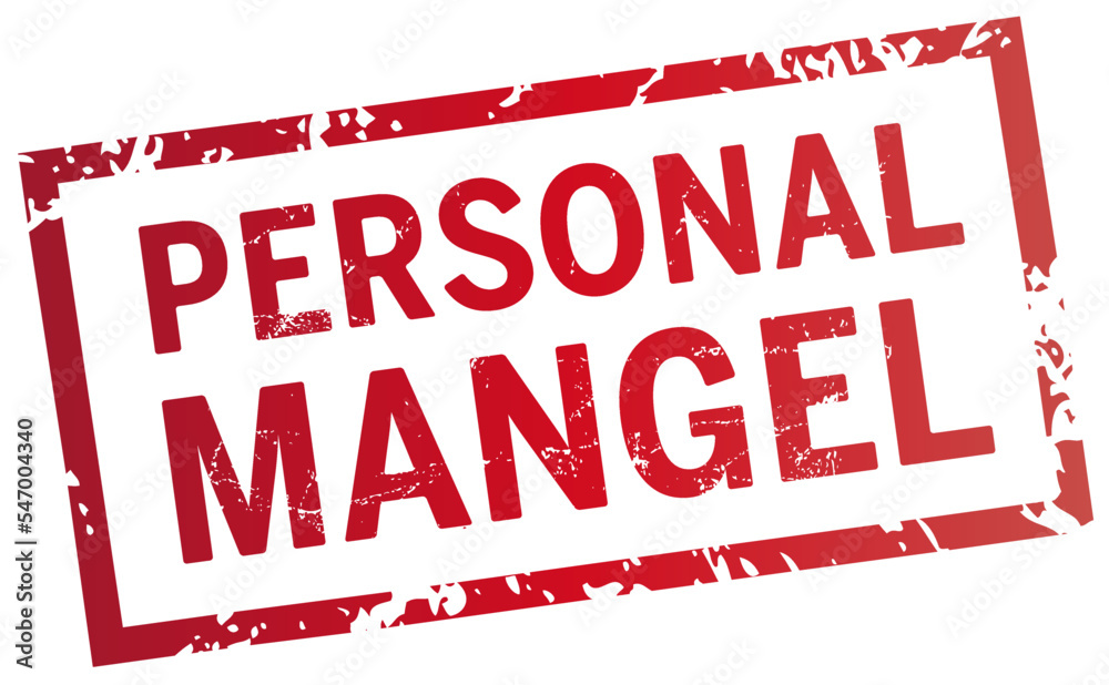 roter Stempel Personalmangel Stock Vector | Adobe Stock