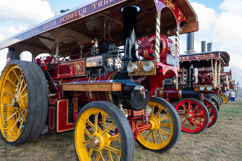 Foden showmans traction engine from 1910 Stock Photo | Adobe Stock