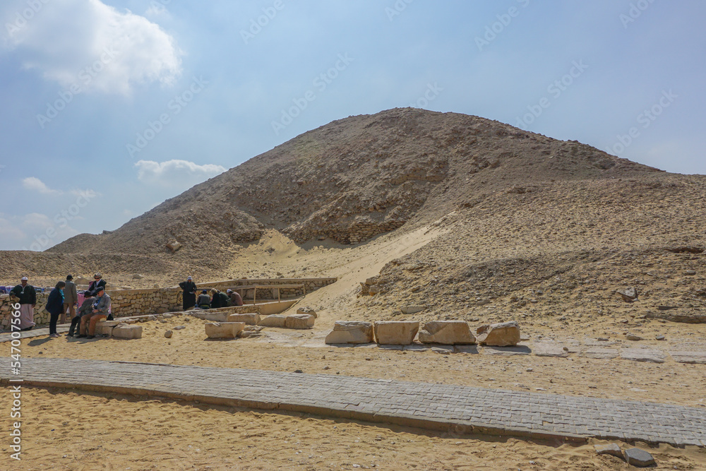 Saqqara, Egypt: The pyramid of King Teti, the first pharaoh of the ...